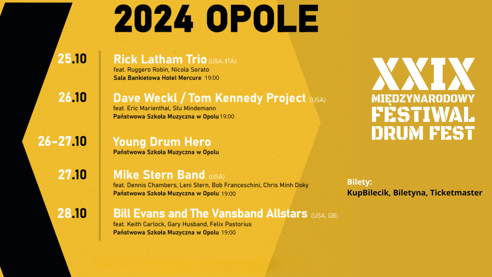 Program festiwalu – DRUMFEST Festiwal Perkusyjny Opole i okolice